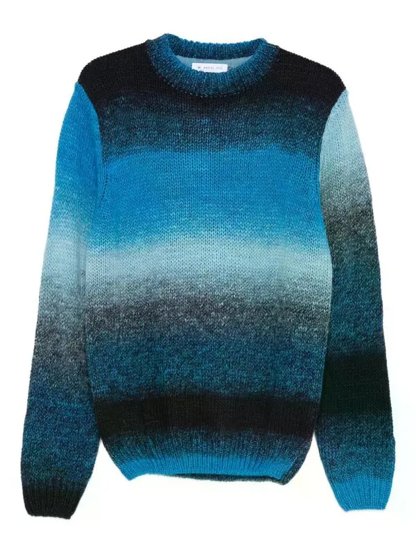 MANUEL RITZ Striped Pattern Sweater - Blue