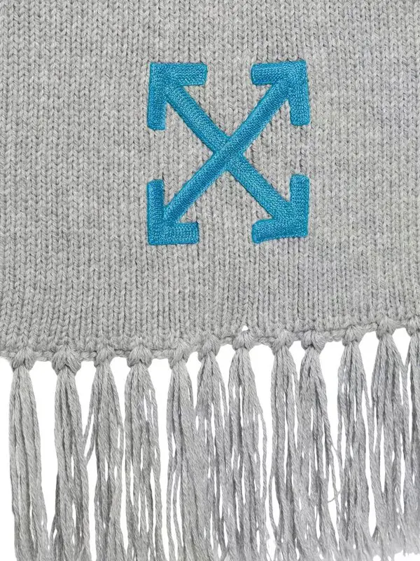Off-White Arrows-embroidered Wool Scarf
