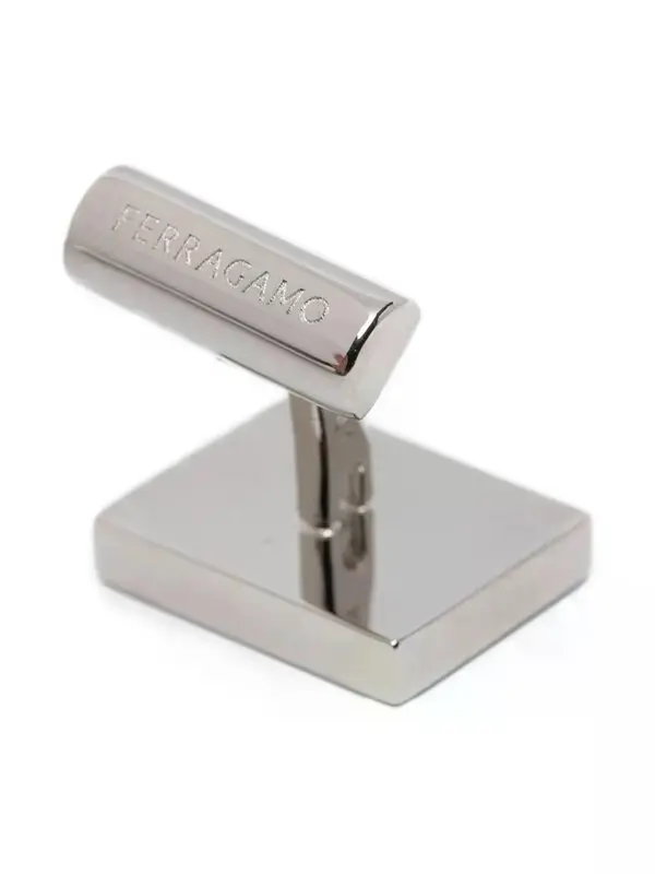 FERRAGAMO Patterned Square Cufflinks - Silver