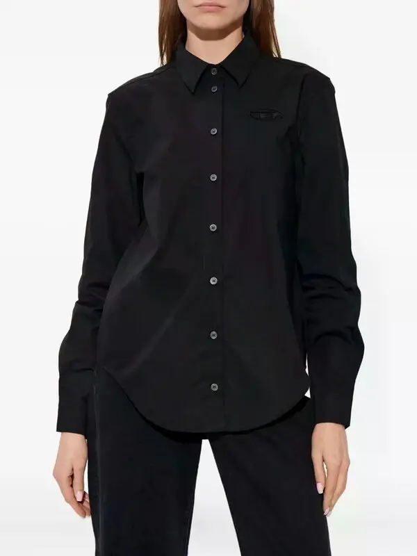 DIESEL® Logo Embroidered Cotton Shirt