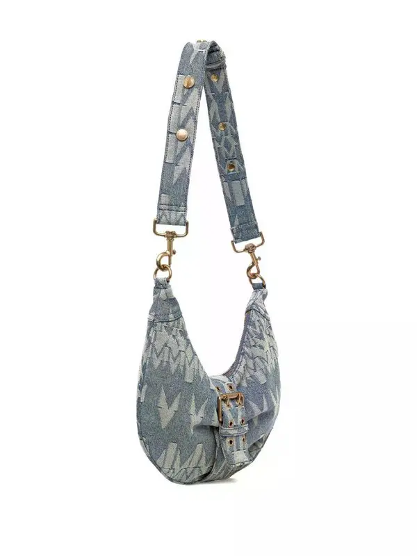MARCIANO Monogram Halfmoon Buckle Tote Bag