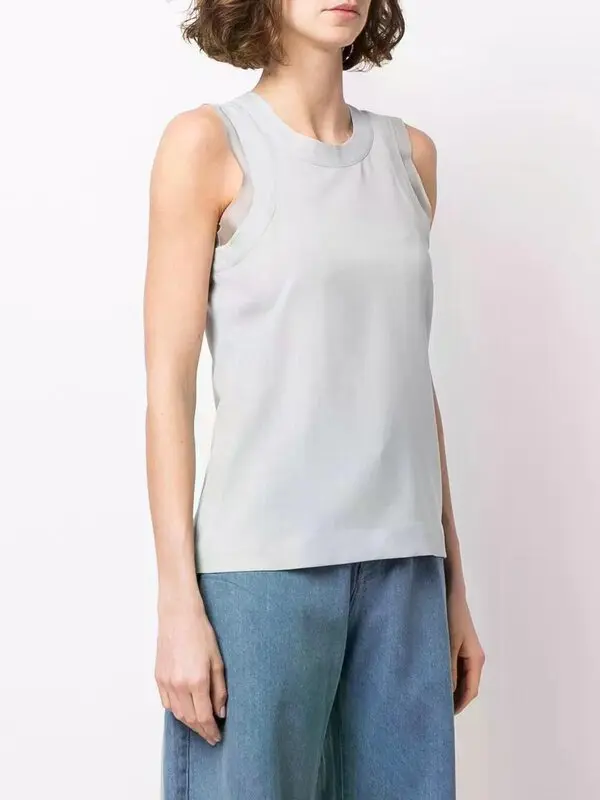 Sacai Zipped-back Round-neck Tank Top