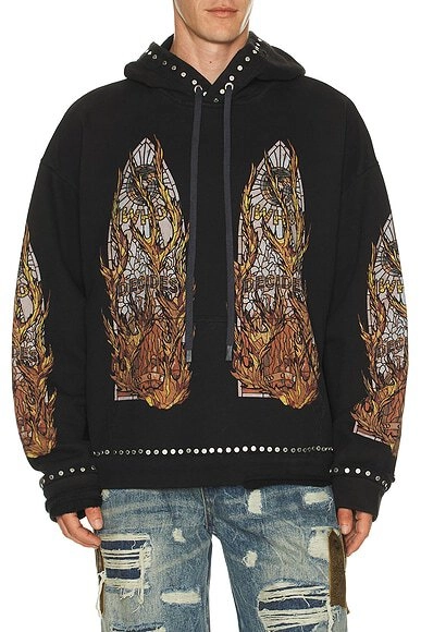 WHO DECIDES WAR Hardware Hooded Pullover - Coal