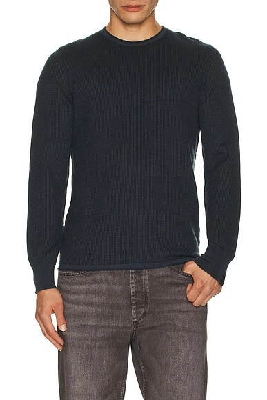 Rag & Bone Gregory Merino Crewneck Sweater - Navy