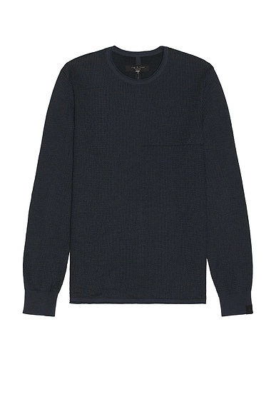 Rag & Bone Gregory Merino Crewneck Sweater - Navy