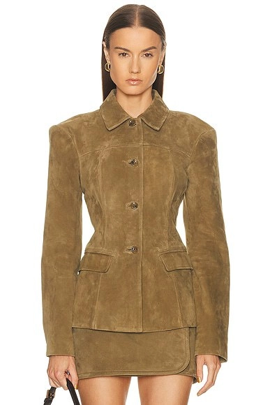 EAVES Aina Suede Cinched Jacket