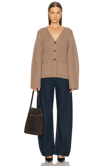 EAVES Sophie Structured Cardigan - Pecan