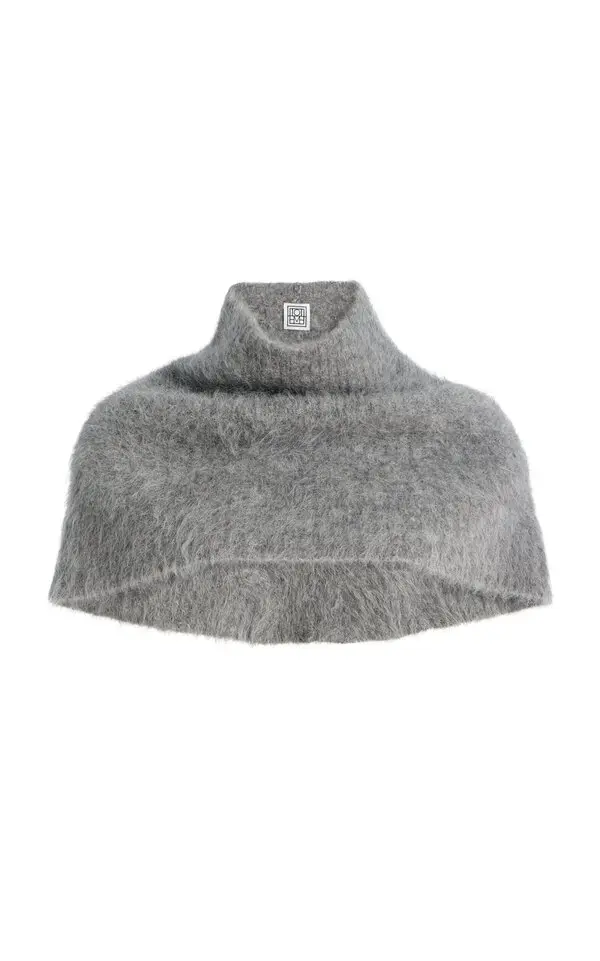TOTEME Funnel Alpaca-blend Neck Warmer - Grey