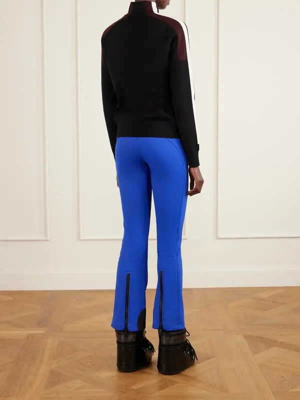 Aztech Mountain Caroline Color-blocked Half-zip Wool-blend Sweater