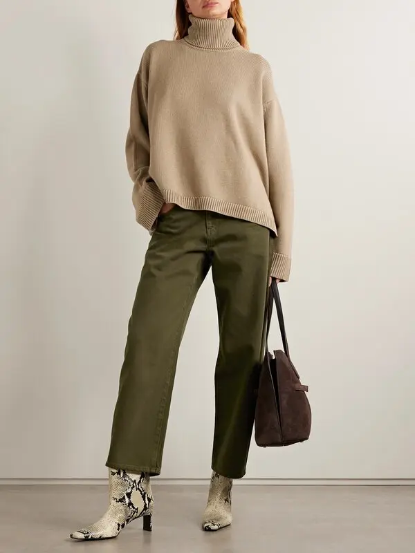 LA LIGNE Cotton-twill Wide-leg Trousers