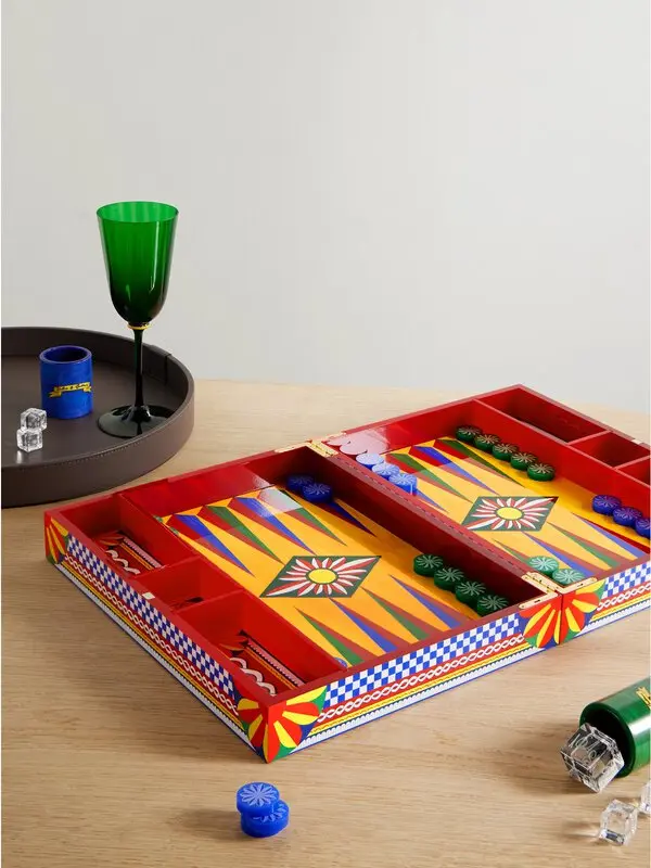 Dolce & Gabbana Caretto Resin And Wood Backgammon Set