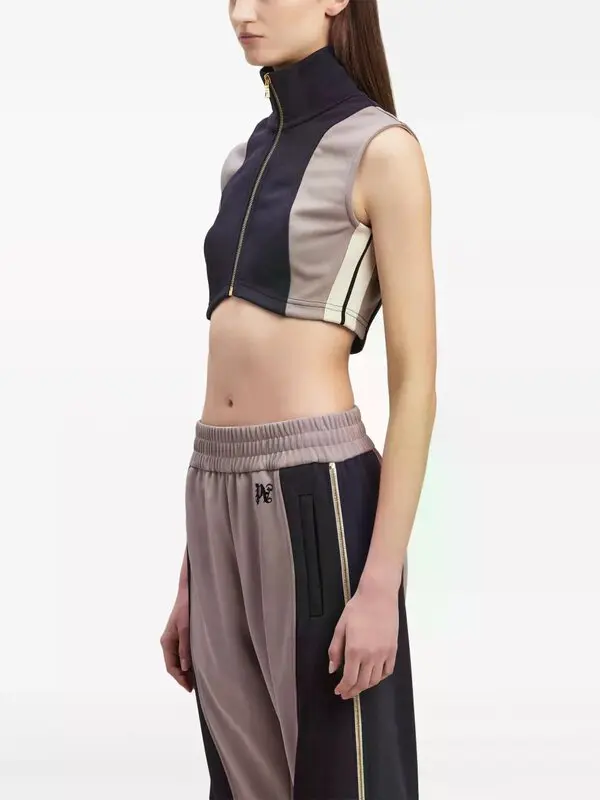 Palm Angels Monogram Cropped Track Vest