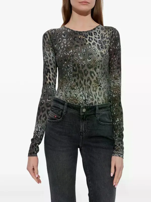 DIESEL® All-over Print Long-sleeve Bodysuit