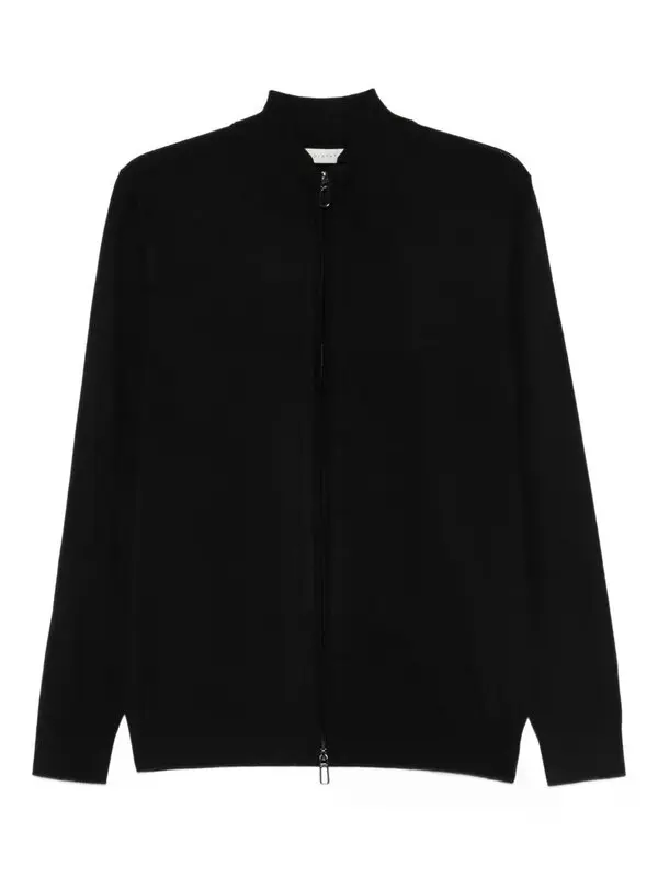 DIKTAT Zip-fastening High Neck Cardigan - Black