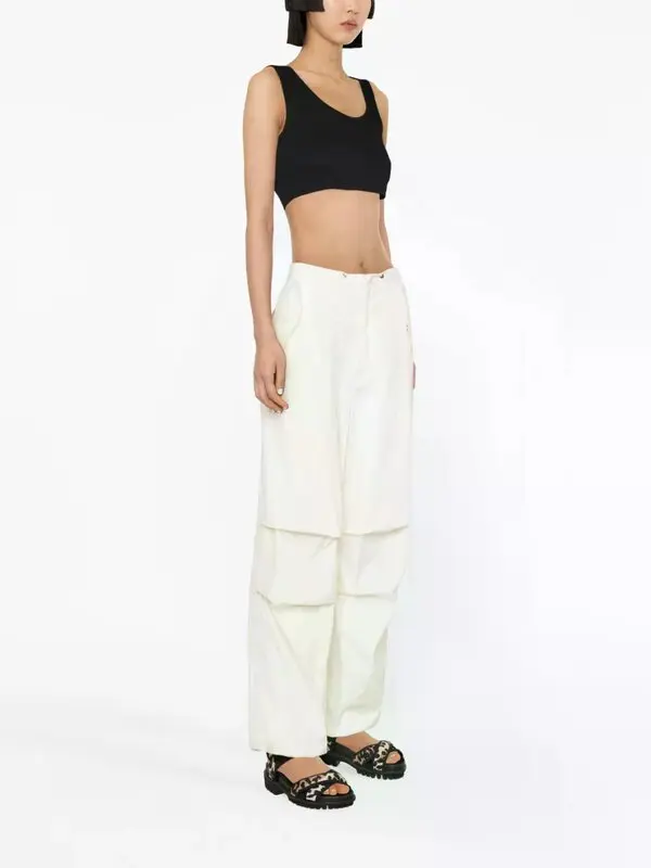 Palm Angels Logo Print Cropped Tank Top