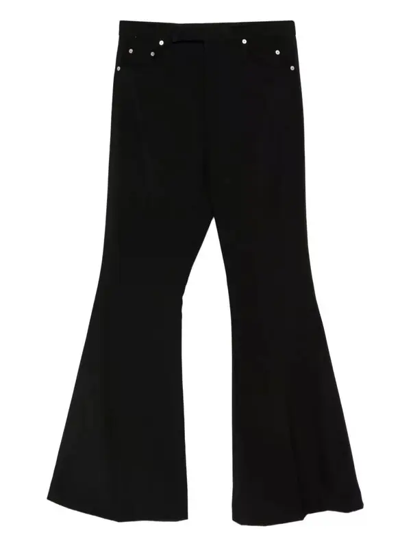 Rick Owens Embellished Flared Wool Trousers
