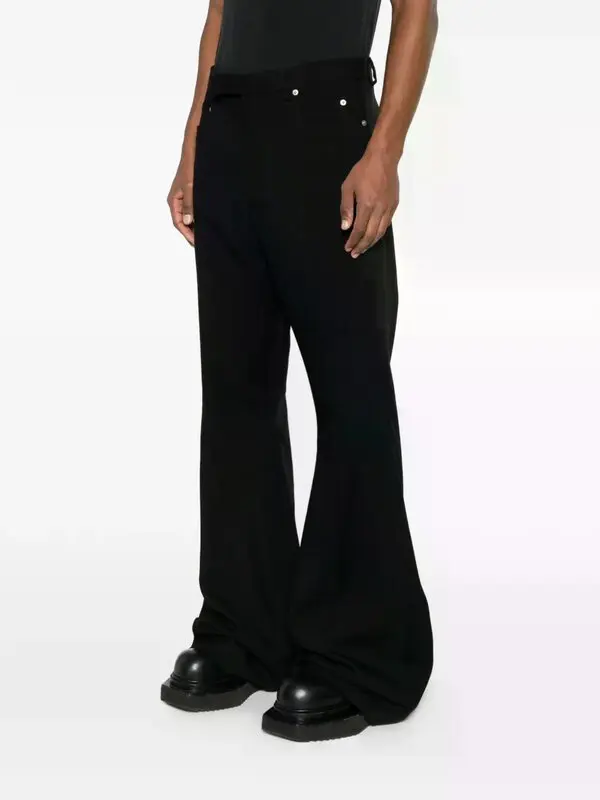 Rick Owens Embellished Flared Wool Trousers