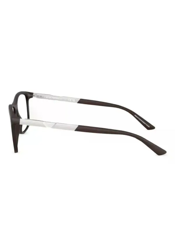Emporio Armani Rectangle Frame Glasses With Silver-tone Detail