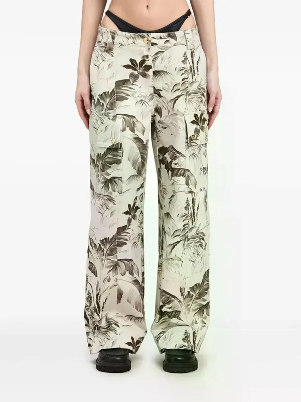 Palm Angels Jungle Wide-leg Cargo Trousers
