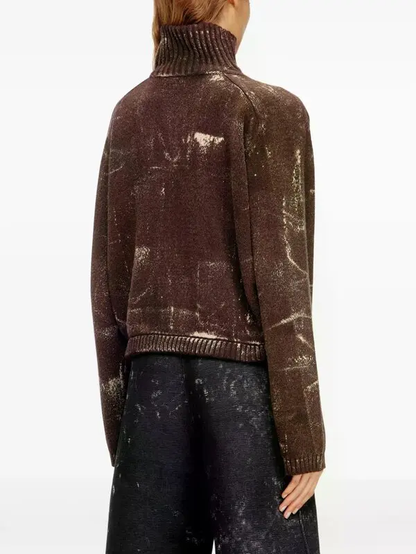 DIESEL® M-marcellette Half-zip Sweater - Brown