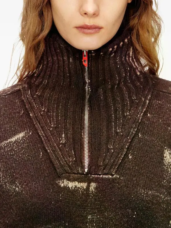 DIESEL® M-marcellette Half-zip Sweater - Brown