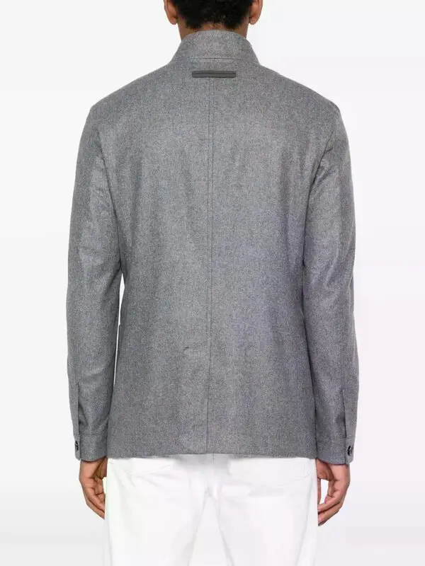 Zegna Stand-up Collar Buttoned Jacket