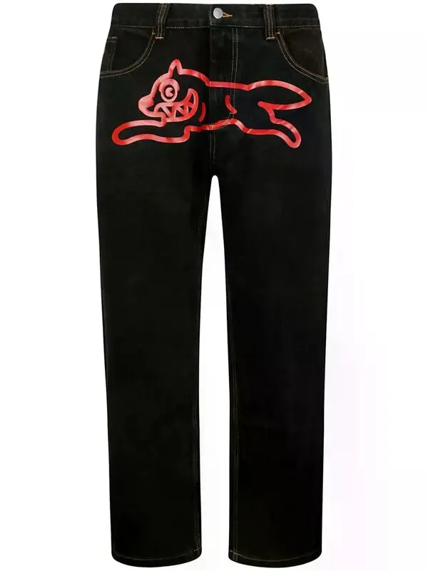 ICECREAM Running Dog Print Jeans
