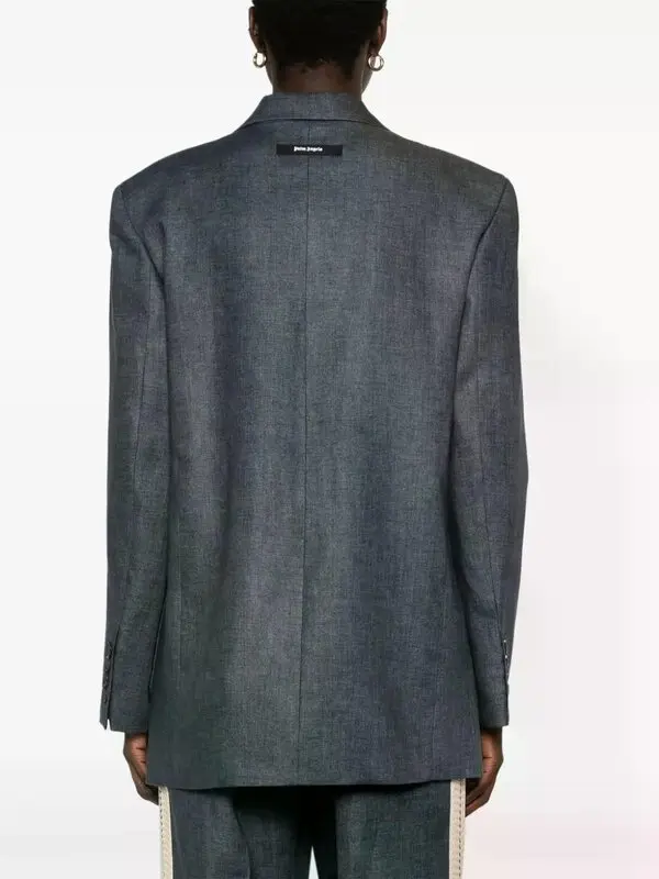Palm Angels Single-breasted Linen Blazer