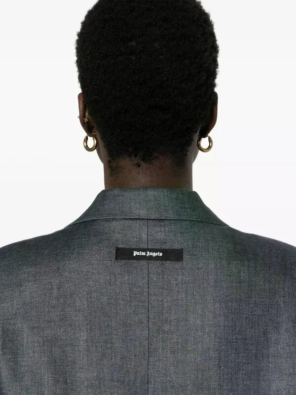 Palm Angels Single-breasted Linen Blazer