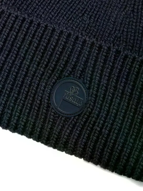 Fusalp Ribbed Knit Beanie Hat - Blue