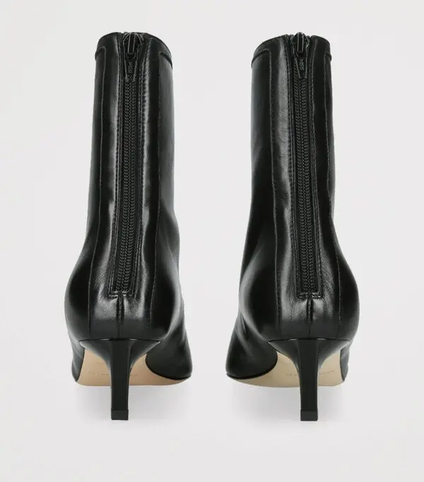 Dear Frances Leather Ankle Boots With Pointed Toe