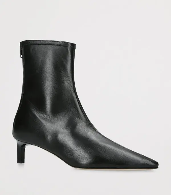 Dear Frances Leather Ankle Boots With Pointed Toe