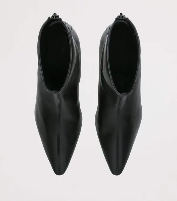 Dear Frances Leather Ankle Boots With Pointed Toe