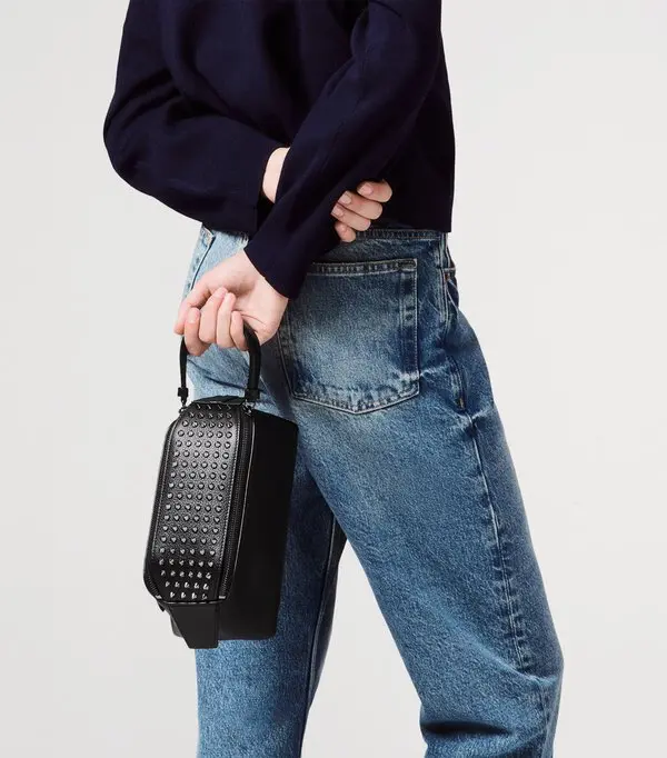 CHRISTIAN LOUBOUTIN Funky Leather Travel Pouch