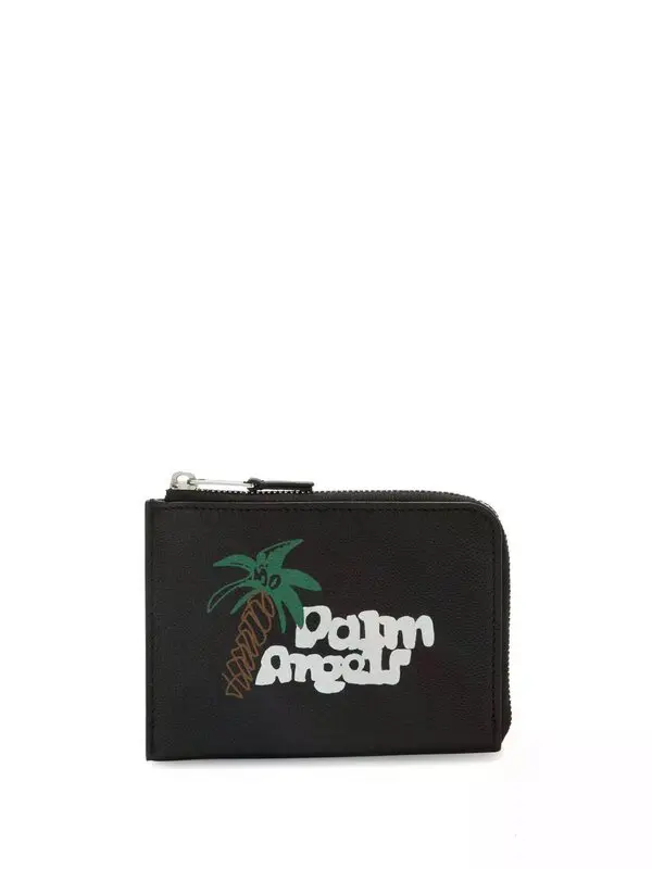 Palm Angels Sketchy Zipped Cardholder - Black