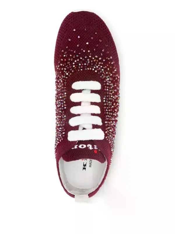 Kiton Embellished Trainers - Red