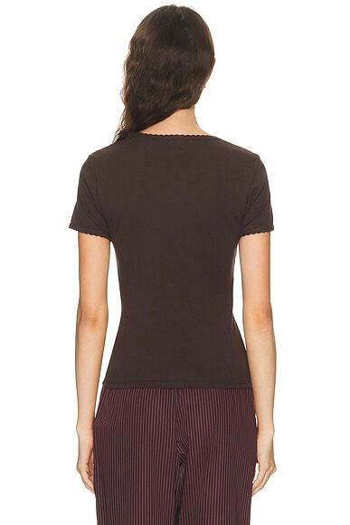 LESET Pointelle Slim Fit Tee
