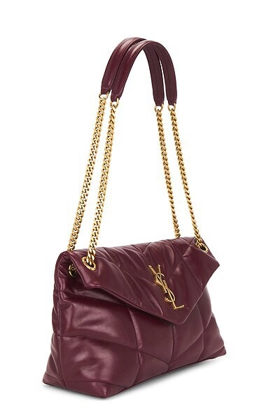Saint Laurent Small Puffer Chain Bag - Dark Ruby