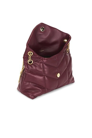 Saint Laurent Small Puffer Chain Bag - Dark Ruby