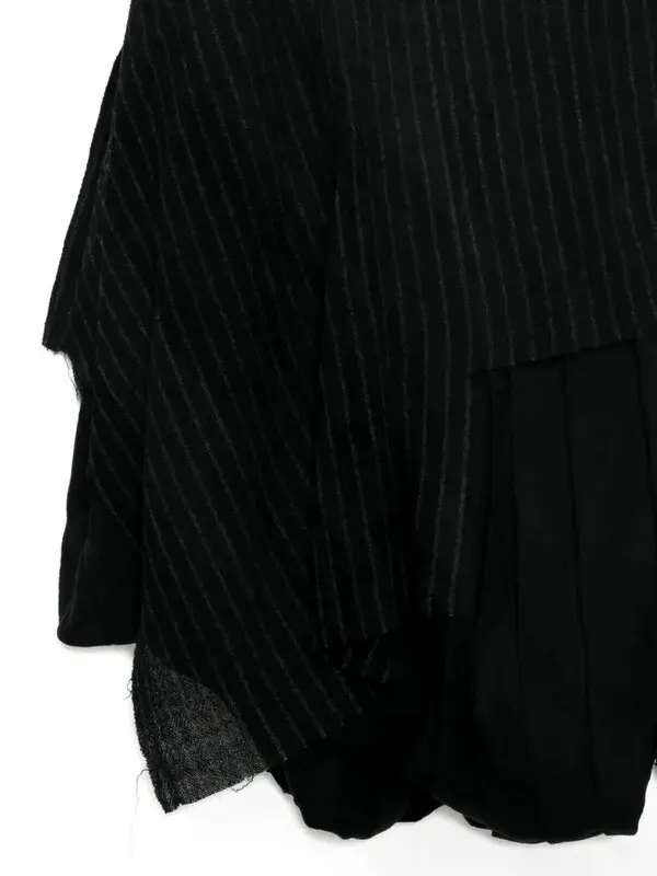 LIMI FEU Striped Gauze Pleated Skirt