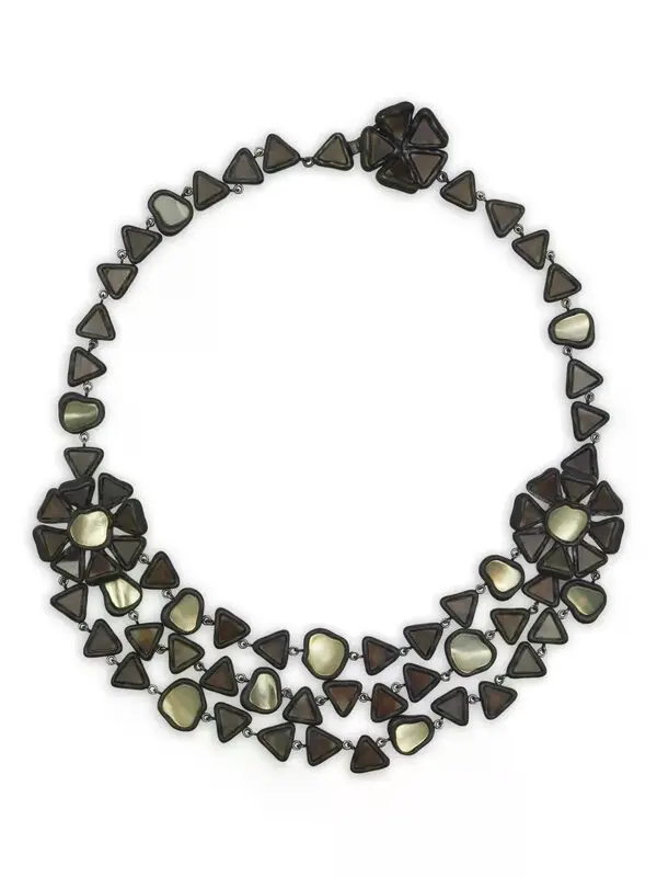 Tory Burch Curiosity Triple Strand Necklace - Black