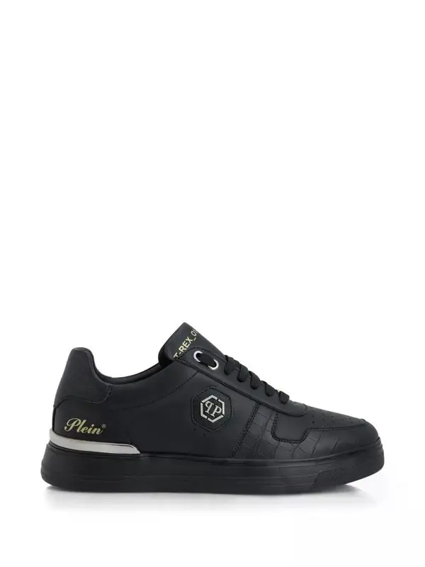 Philipp Plein Logo Plaque Leather Sneakers