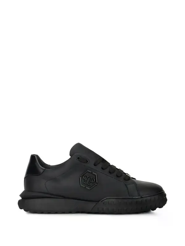 Philipp Plein Hexagon-logo Leather Lace-up Sneakers