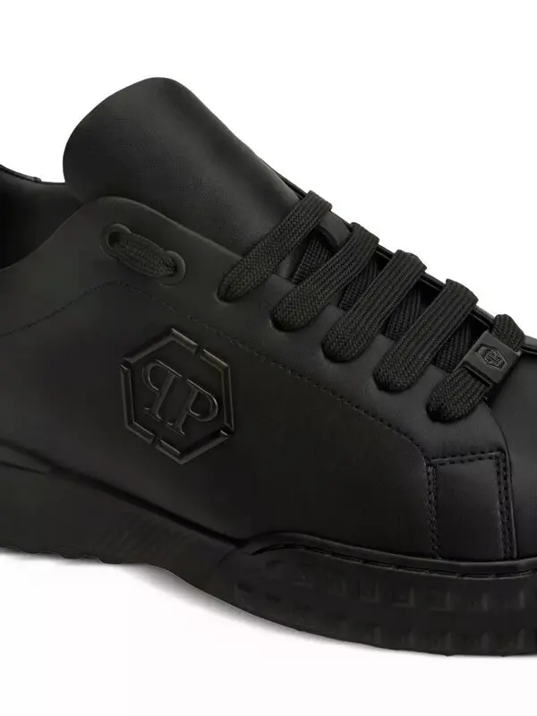 Philipp Plein Hexagon-logo Leather Lace-up Sneakers