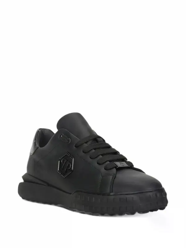 Philipp Plein Hexagon-logo Leather Lace-up Sneakers