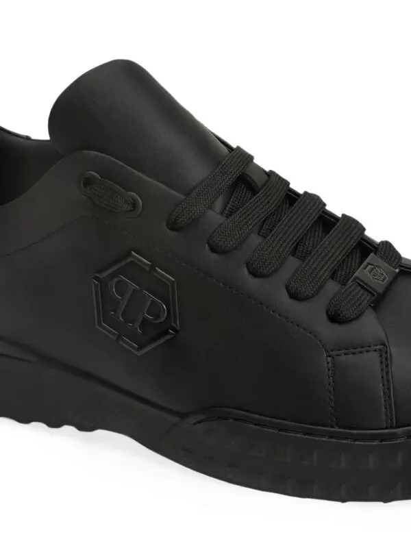 Philipp Plein Hexagon-logo Leather Lace-up Sneakers