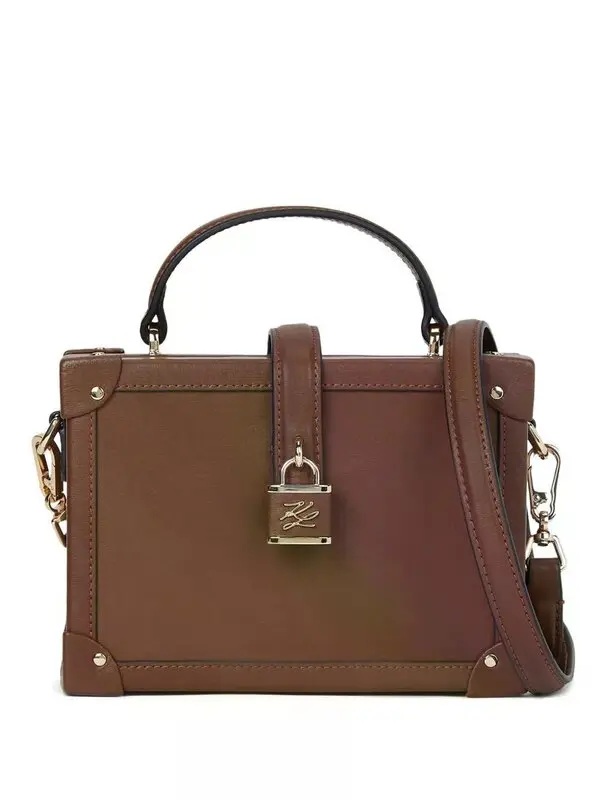 Karl Lagerfeld K/autograph Padlock Trunk Bag - Brown