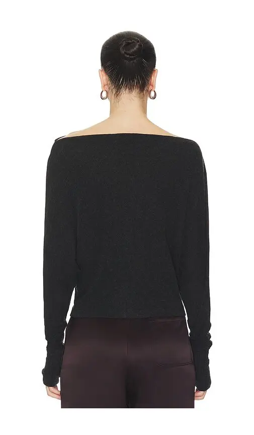 Enza Costa Cashmere Blend Jersey Dolman Top