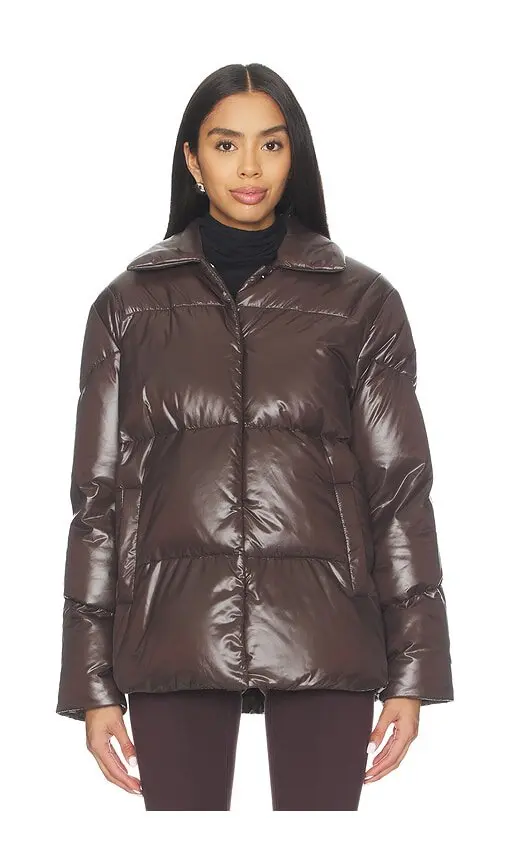 Khrisjoy Padded Shirt Jacket - Chocolate