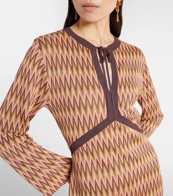 Rixo Pamela Jacquard Midi Dress